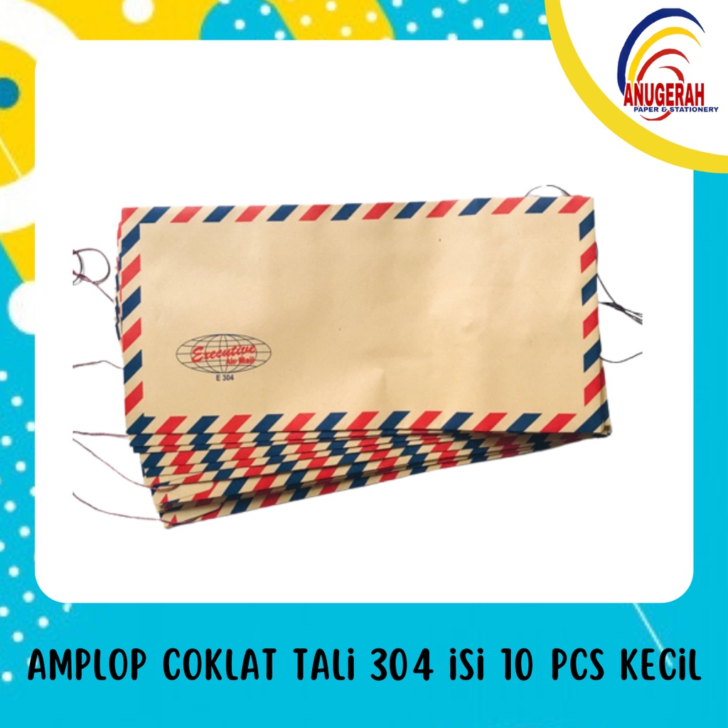 Jual Amplop Coklat Tali 304 isi 10 pcs Kecil (PAK) | Shopee Indonesia