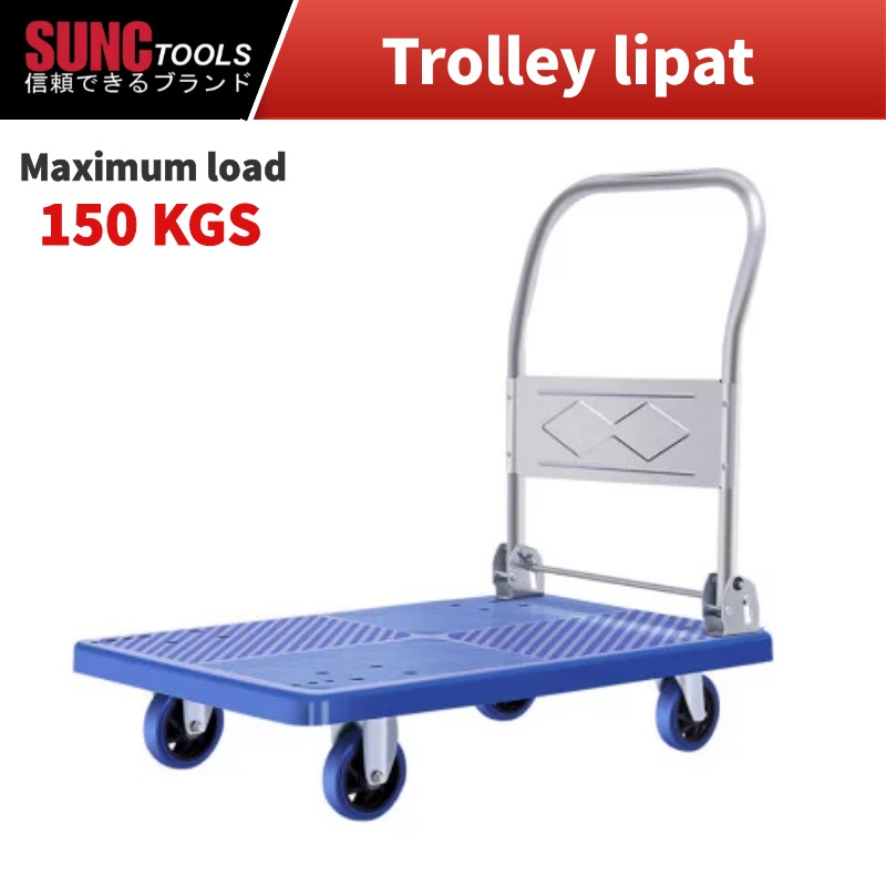 Jual Trolley Troli Lipat Dorong Angkut Barang 150 KG 4 Roda Hand Truck ...