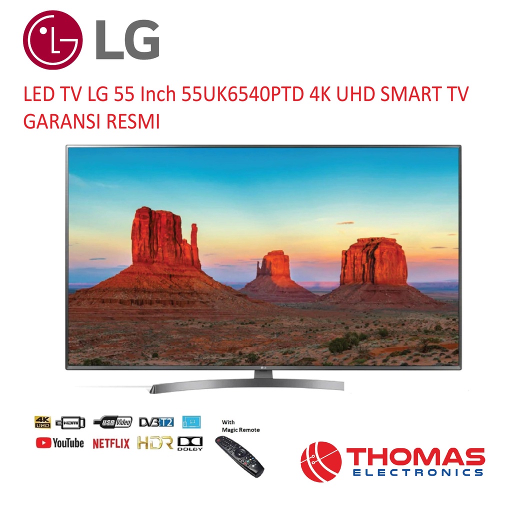 Jual LED TV LG 55 Inch 55UK6540PTD 4K UHD SMART TV GARANSI RESMI ...