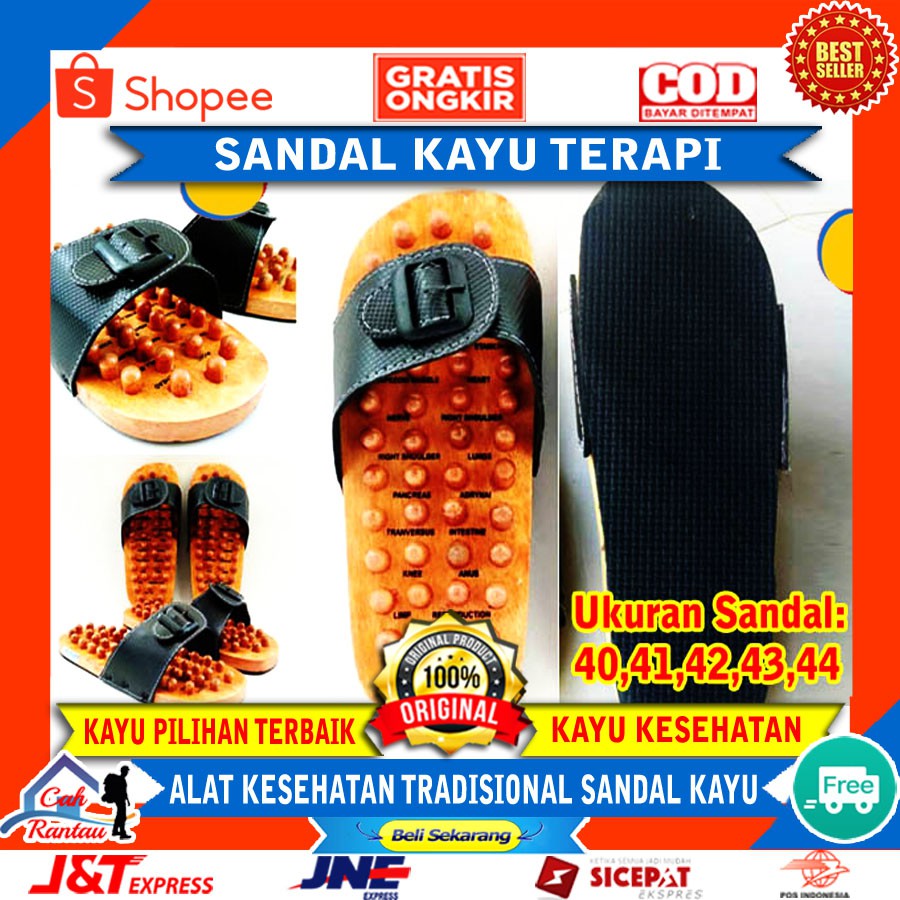 Jual Alat Kesehatan Tradisional Sandal Kayu Sehat Terapi Refleksi Slop ...