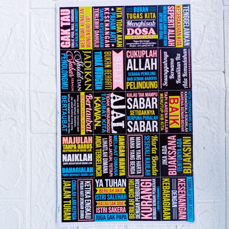 Jual STIKER KATA KATA PER LEMBAR ISI 20PCS | Shopee Indonesia