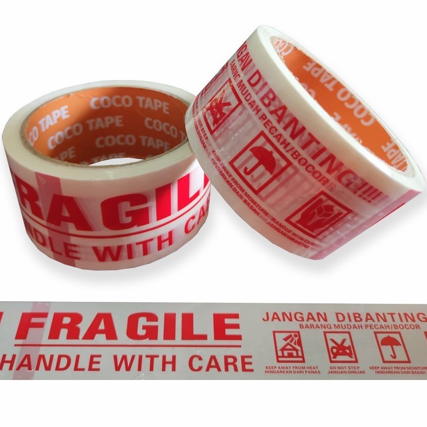 Jual lakban fragile PUTIH 48mm x 50m | Shopee Indonesia