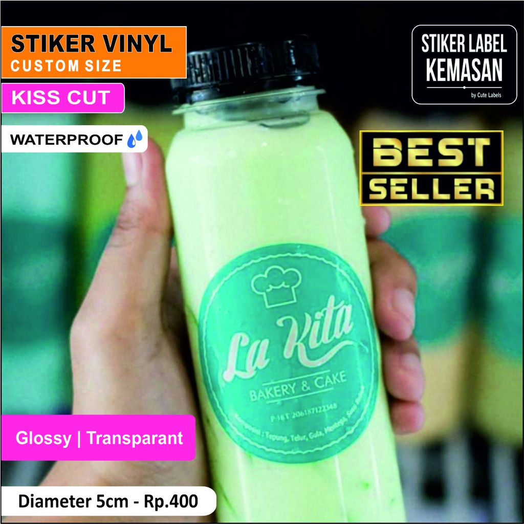 Jual Custom stiker Label Kemasan / Merk Dagang/Usaha ukuran 5cm ...