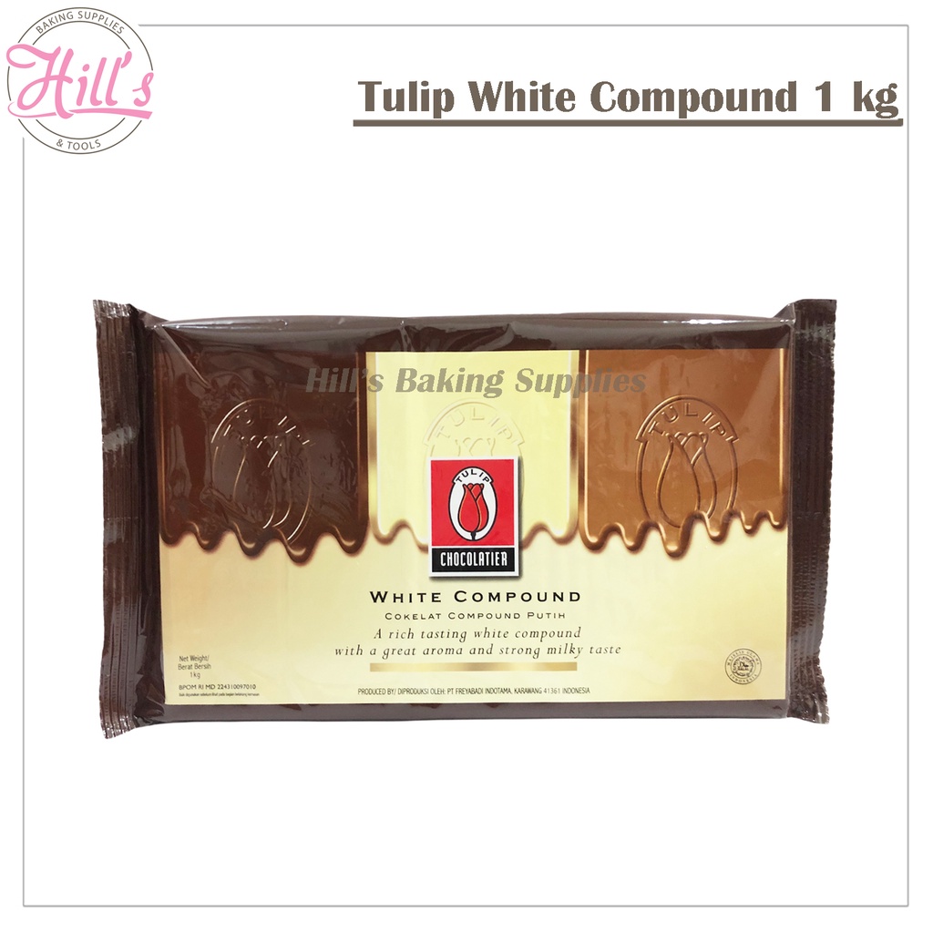 Jual Tulip White Chocolate Compound 1 Kg Cokelat Masak Putih Coklat
