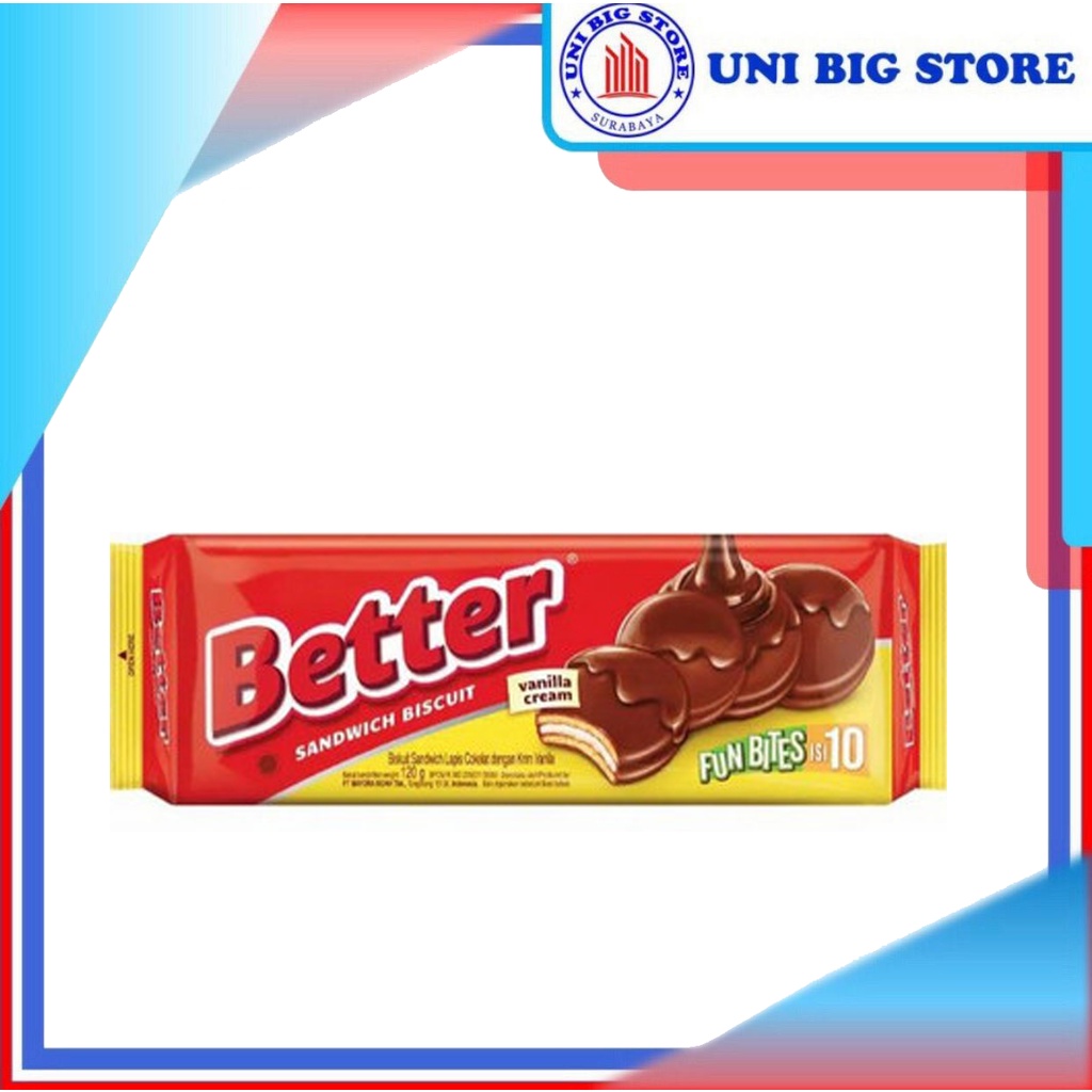 Jual Roma Better Sandwich Biscuit Vanilla Cream Full Bites 100 gr ...