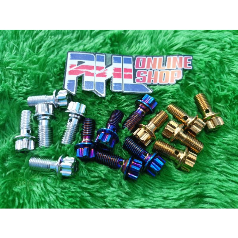 Jual baut probolt banjo kaliper Premium baut kaliper drat kasar/halus stainless original heng ...