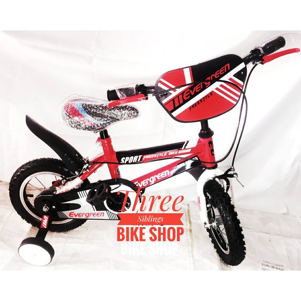 Jual SEPEDA ANAK BMX EVERGREEN FREESTYLE 12 inch WARNA MERAH | Shopee ...