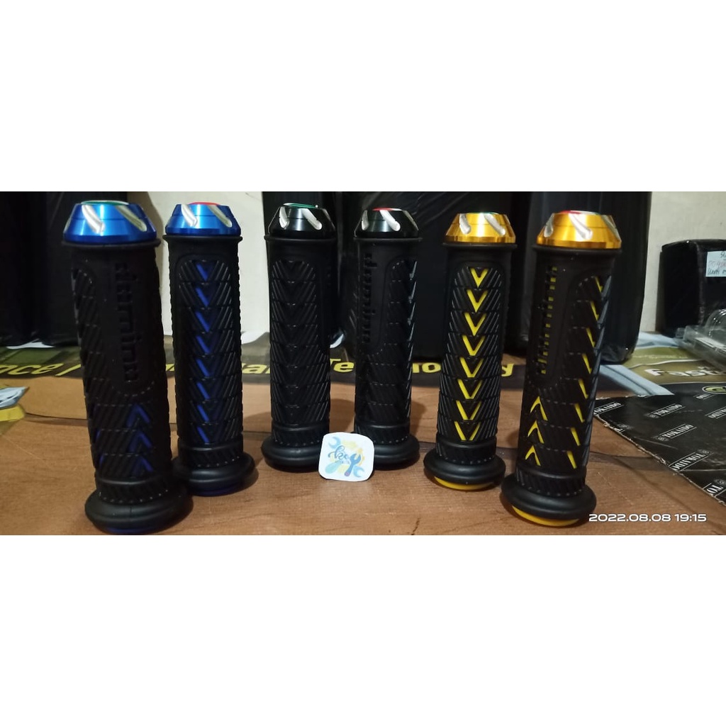 Jual Hanvat Handgrip Hand Grip Motor Full Karet Domino Hitam - Biru ...