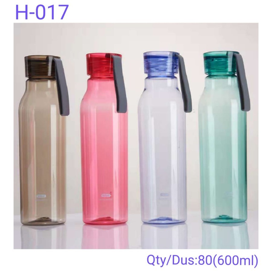 Jual H017 Botol Minum Plastik Polos 600ml / Botol Minum Polos 600ml H ...