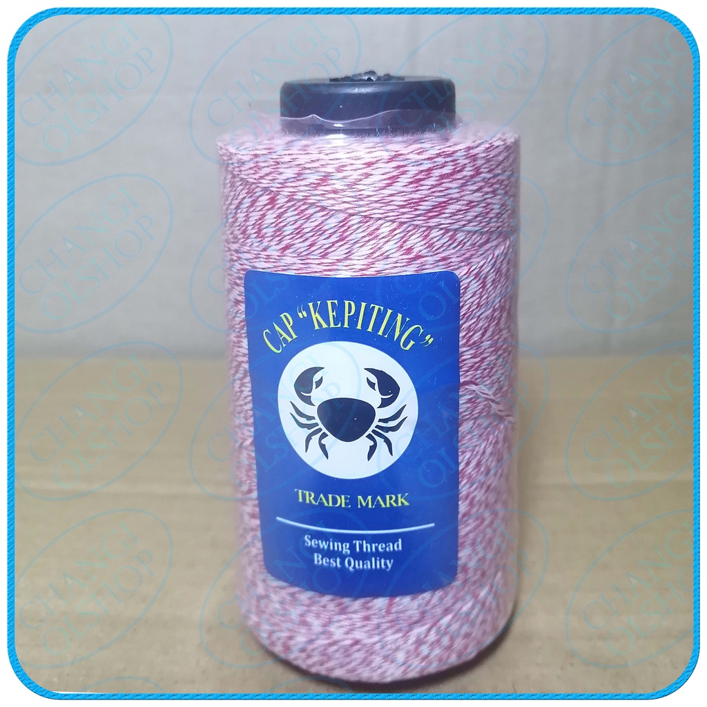 Jual Benang Jahit Karung PE Kepiting 2 warna Merah Putih berat 140gr ...
