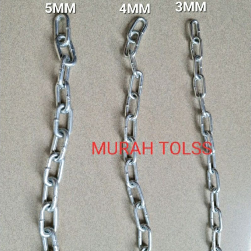 Jual RANTAI BESI /RANTE KAPAL UKURAN 3MM PAJANG 1METER | Shopee Indonesia