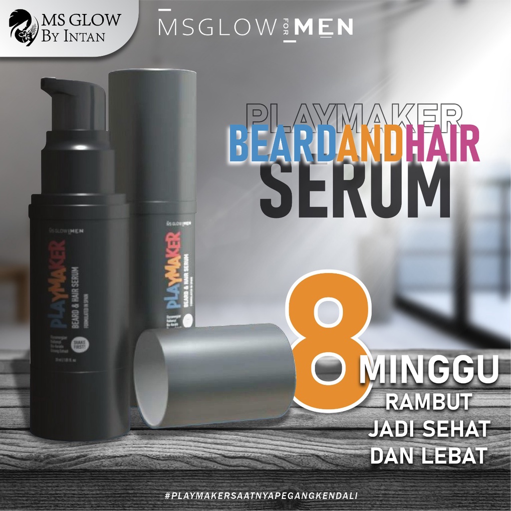 Jual MS Glow For Men Beard And Hair Serum Playmaker | Shopee Indonesia