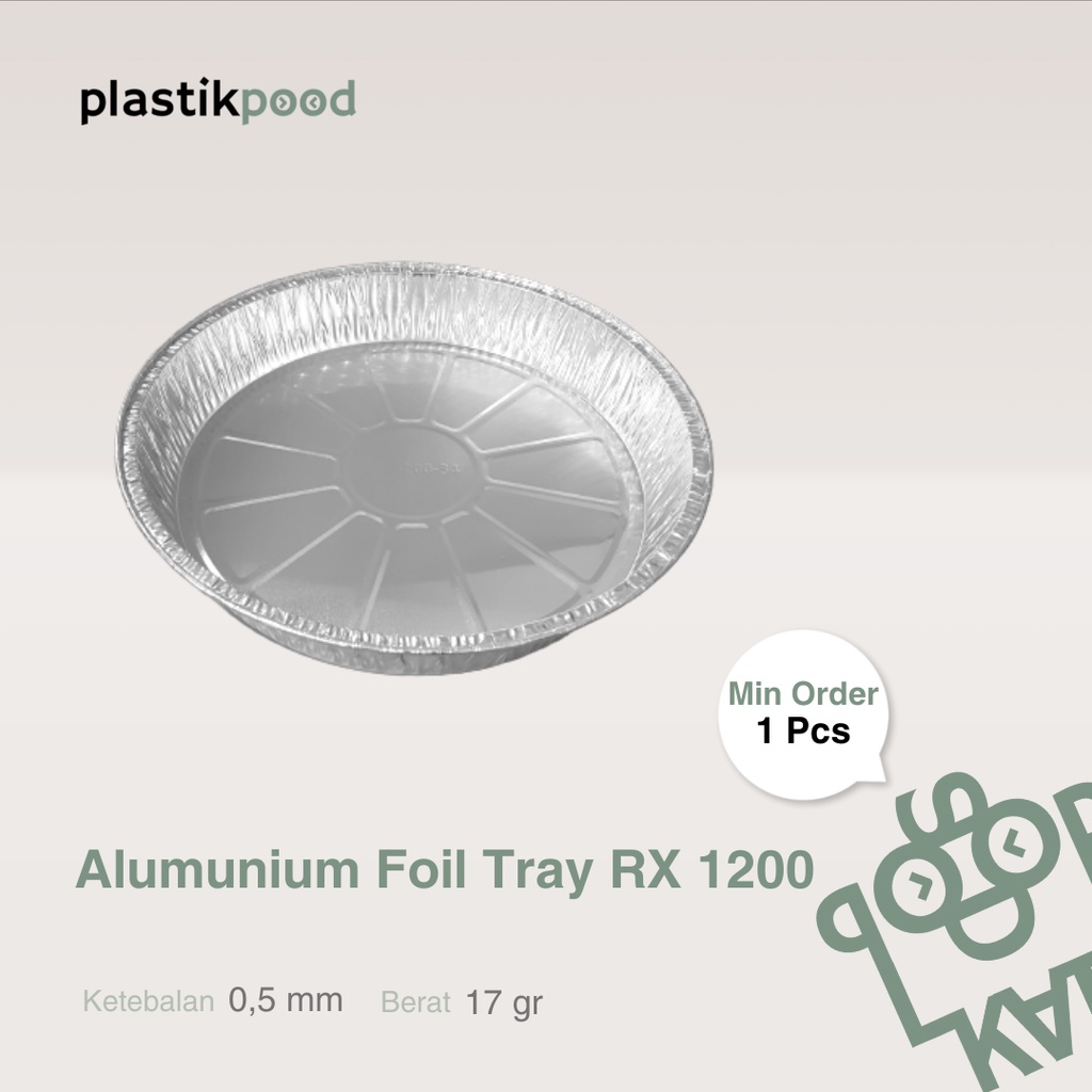 Jual Alumunium Foil Tray RX 1200 Bulat Besar Klapertart Roti Cake ...