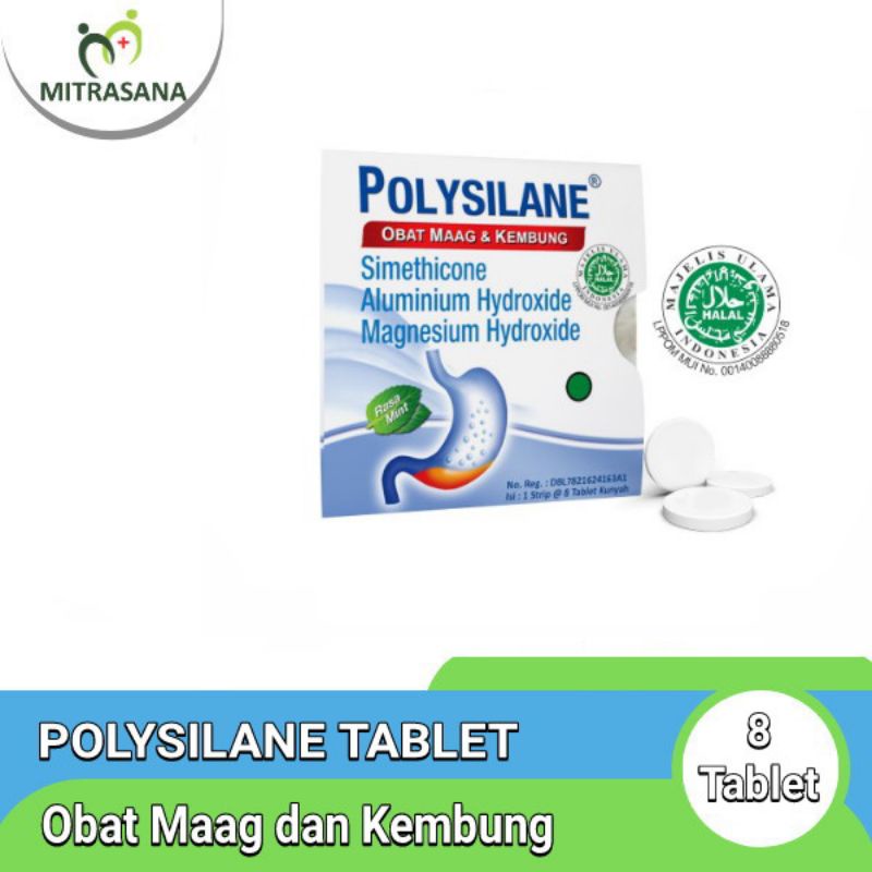 Jual POLYSILANE TABLET - Untuk Membantu Meredakan Sakit Maag dan ...