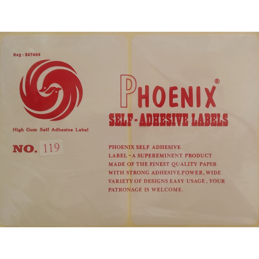 Jual Sticker Label Kertas / Yodan / Phoenix | Shopee Indonesia