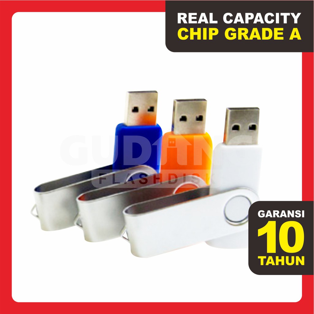 Jual USB Flashdisk Plastik Swivel Polos 4GB 8GB 16GB 32GB - Souvenir ...