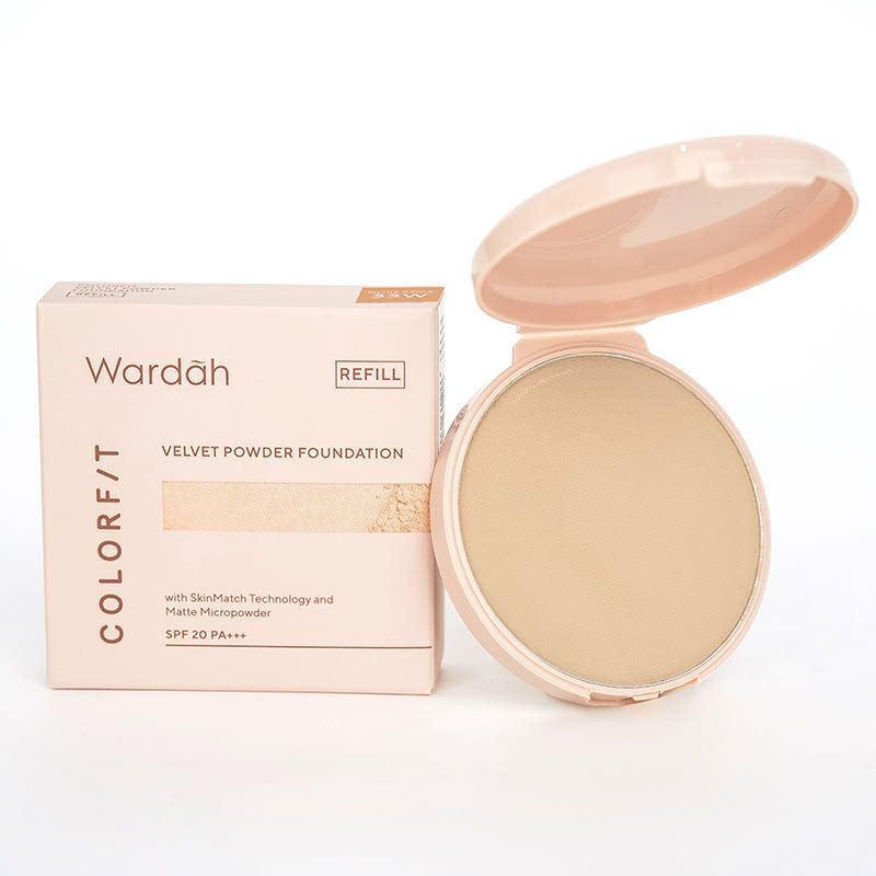 Jual Wardah (REFIL) Colorfit Velvet Powder Foundation | Shopee Indonesia