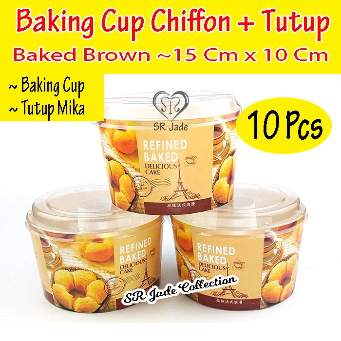 Jual Loyang Chiffon Kertas Premium + Tutup Mika / Baking Cup Case 15 Cm ...