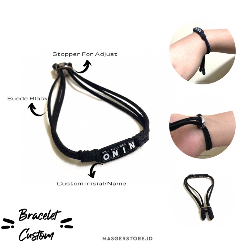 Jual Bracelet Custom Gelang Custom Nama atau Inisial | Shopee Indonesia