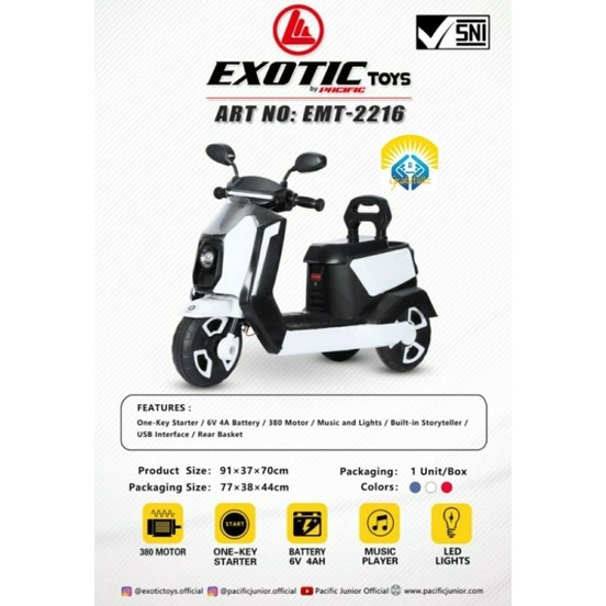 Jual Motor Aki Anak Roda Tiga Exotic Mainan Motor Anak Sepeda Motor ...