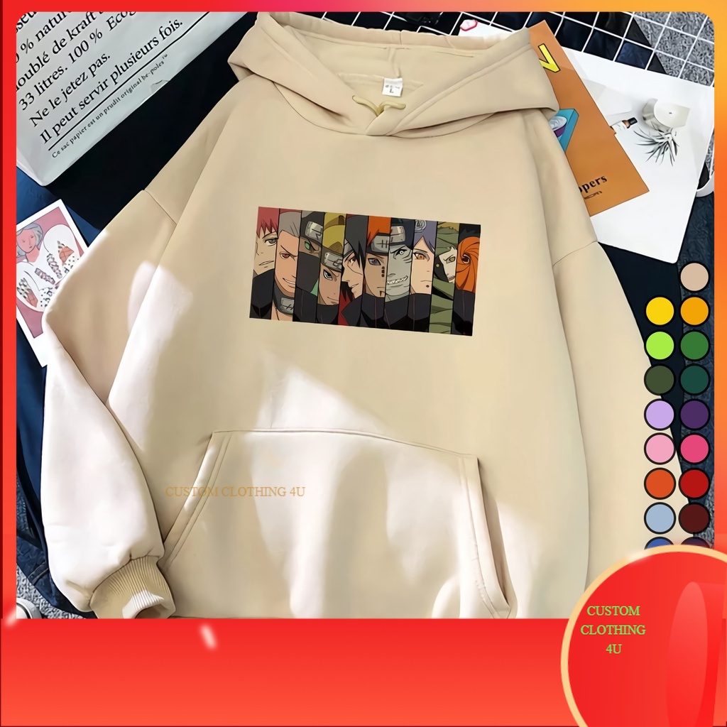 Jual Jaket Hoodie Sweater Anime NARUTO 04 - akatsuki itachi kisame pain ...