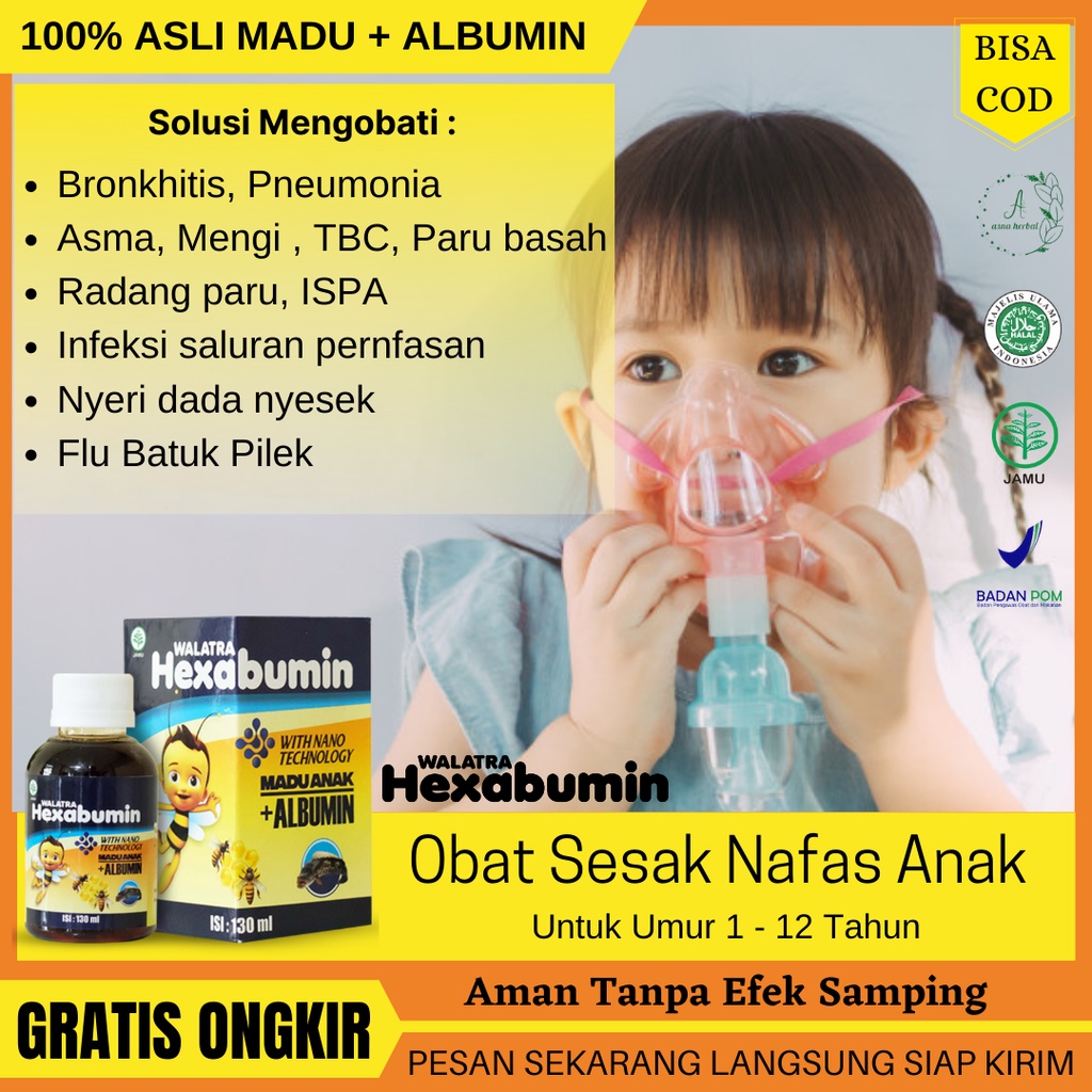 Jual Obat Sesak Nafas dan Batuk Anak 100% ALAMI WALATRA HEXABUMIN ...