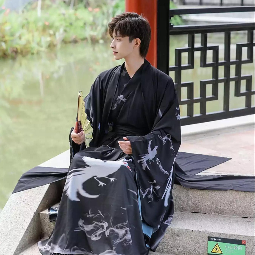 Jual Chinese style Hanfu men's Ming Dynasty ancient costume chivalrous ...