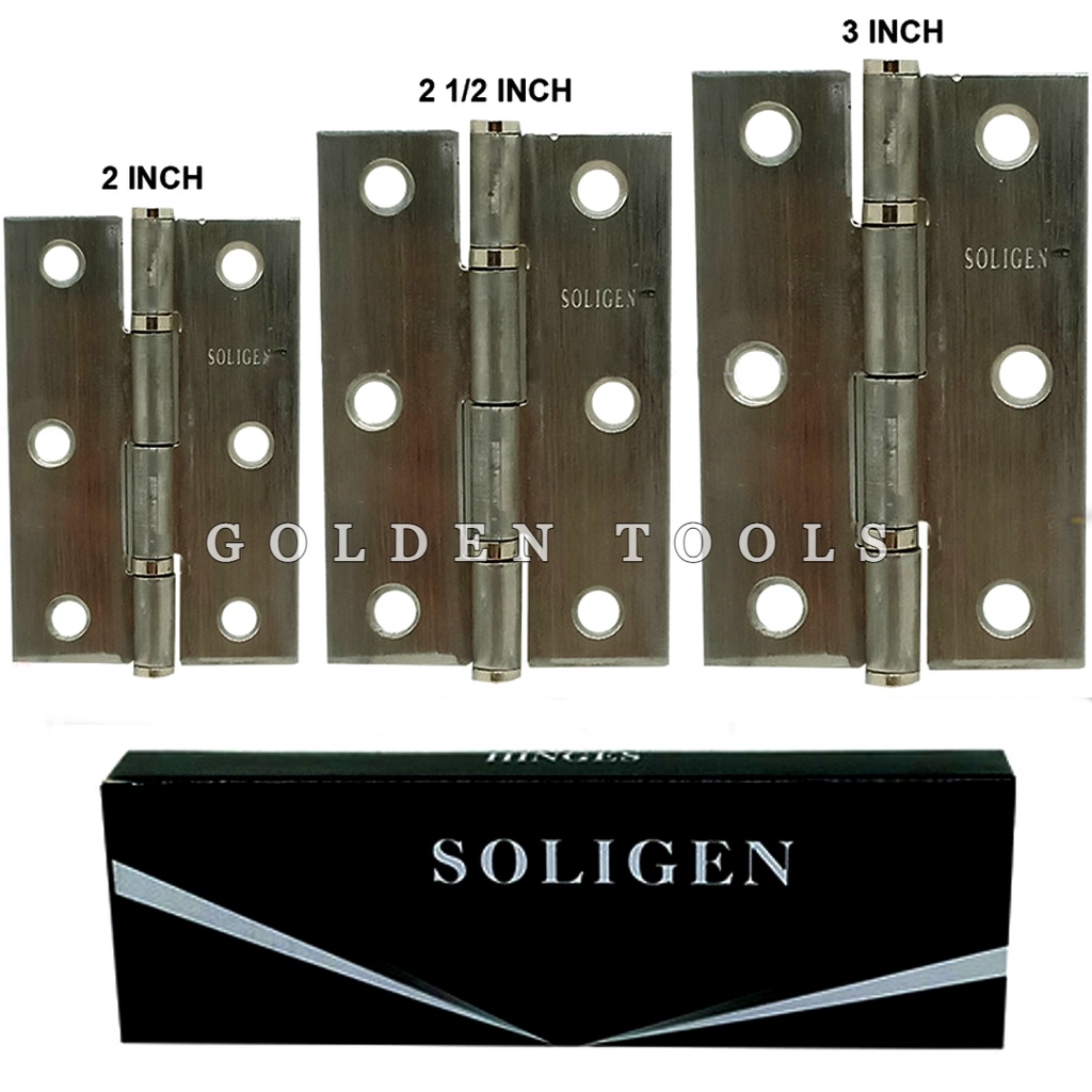 Jual ENGSEL PLAT TIPIS SOLIGEN STAINLESS STEEL 2" 2,5" 3" ENGSEL LEMARI ...