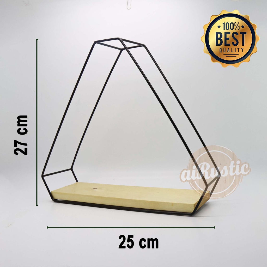 Jual Rak Dinding SEGITIGA Besi 1 set (3pcs) besar kecil sedang - Rak ...