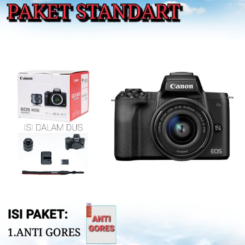 Jual CANON EOS M50 + LENSA 15-45MM IS STM ( PRODUK ORIGINAL ) BARU DAN ...