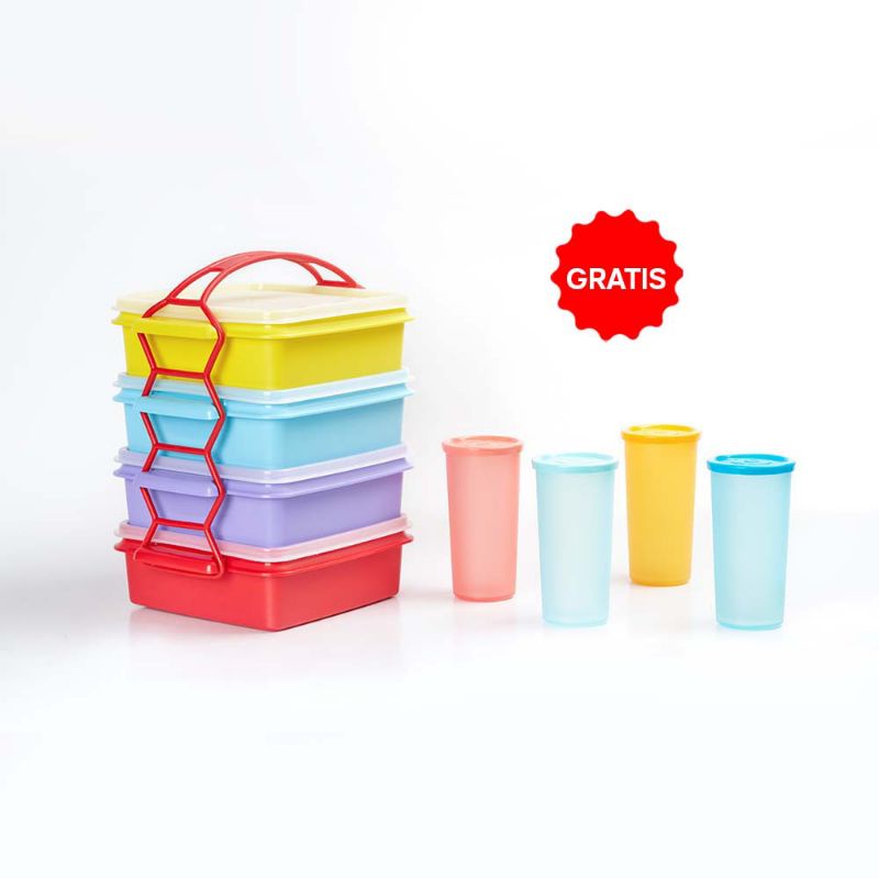 Jual Tupperware Carry All Set With Gift | Shopee Indonesia