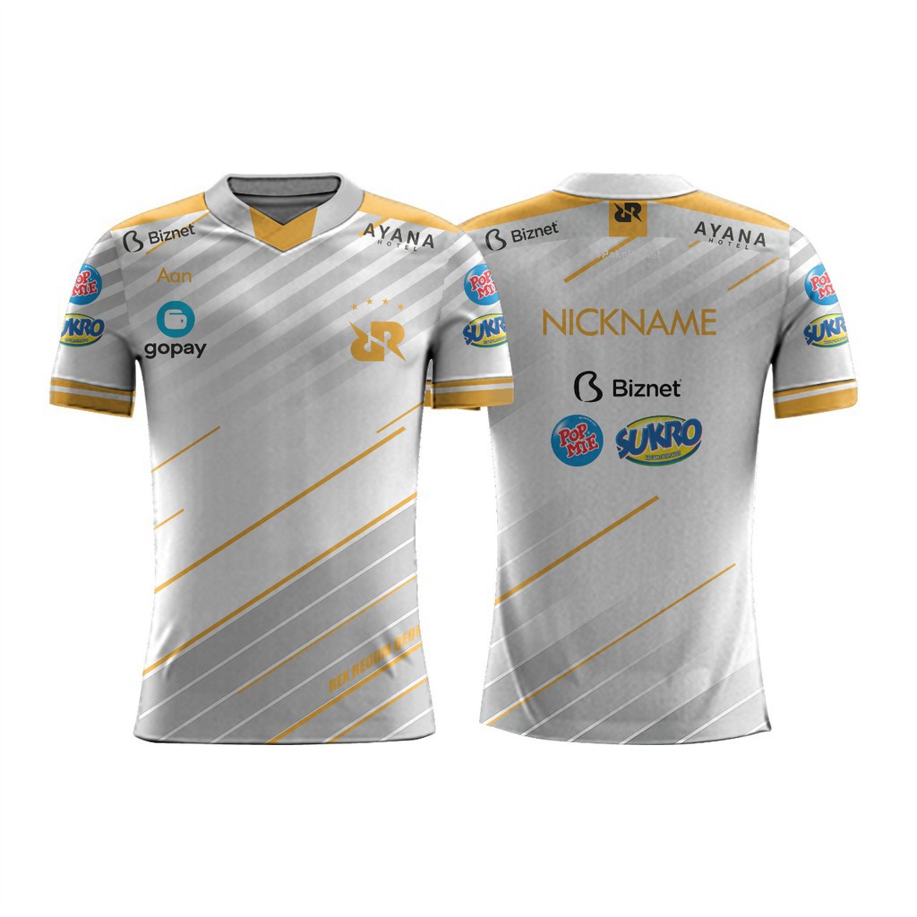 Jual Jersey Gaming Esports RRQ 2020 Putih Custom Nama dan Logo | Shopee ...