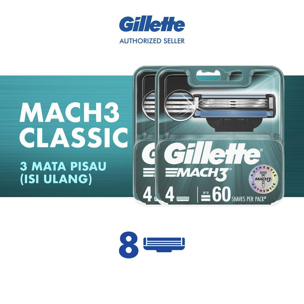 Jual Gillette Alat Cukur Mach 3 Isi 4 Refill 2 x 300 gr | Shopee Indonesia
