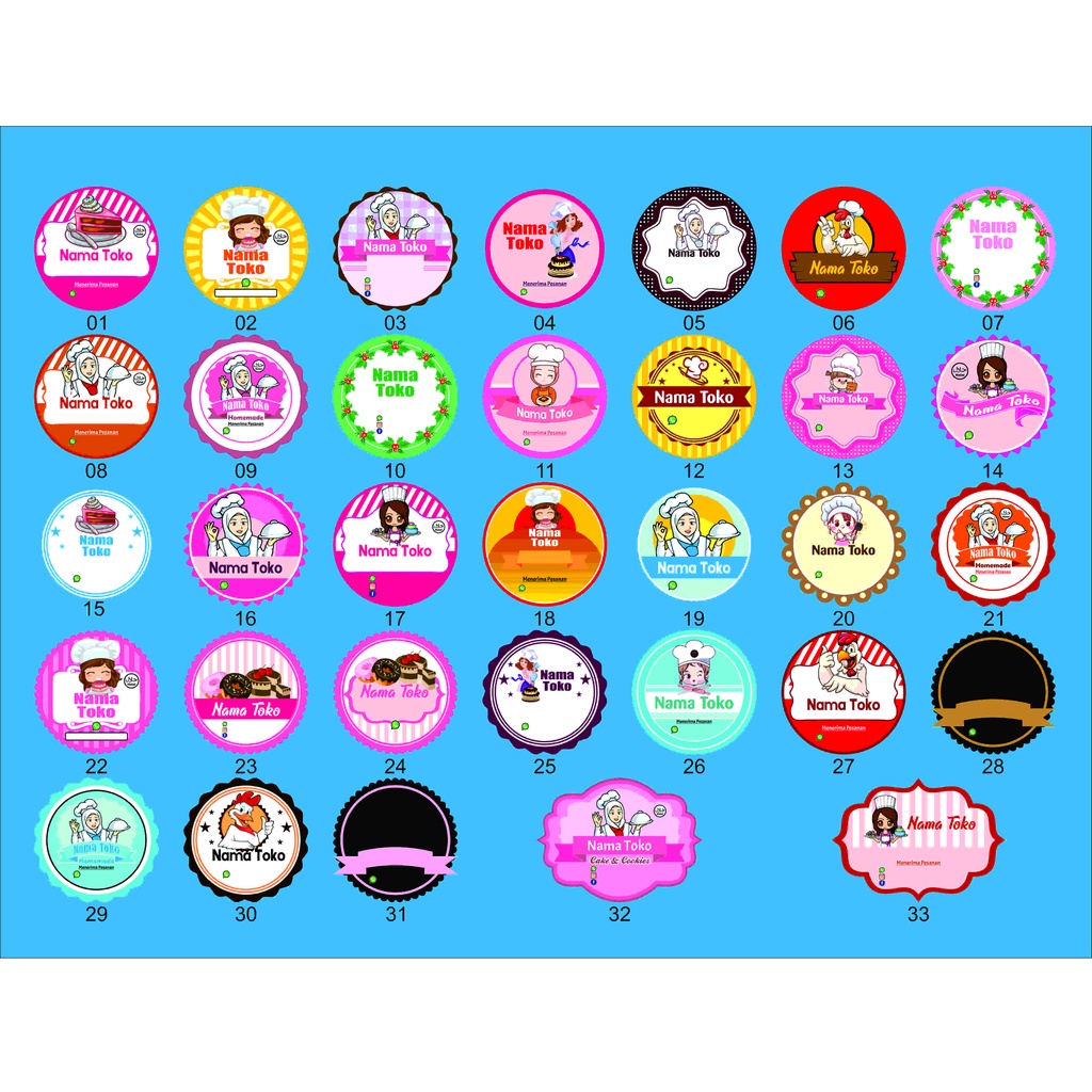 Jual [CROMO] CETAK STIKER CROMO BULAT CUSTOM - LABEL NAMA - LABEL BULAT ...