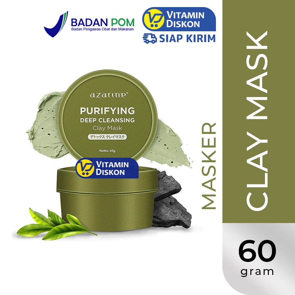 Jual AZARINE PURIFYING DEEP CLEANSING CLAY MASK 60 GR | Shopee Indonesia
