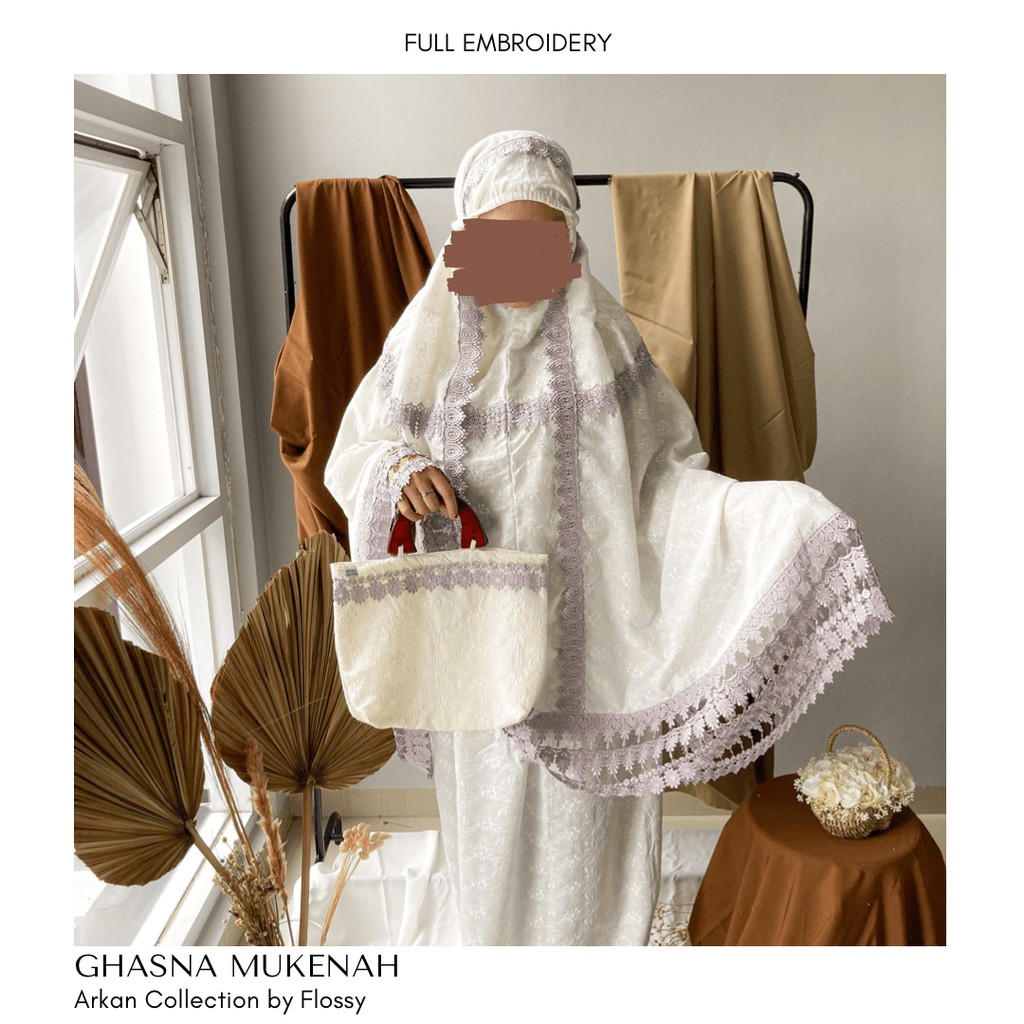 Jual Ghasna Mukenah Series Full Embroidery - Arkan Collection by Flossy ...