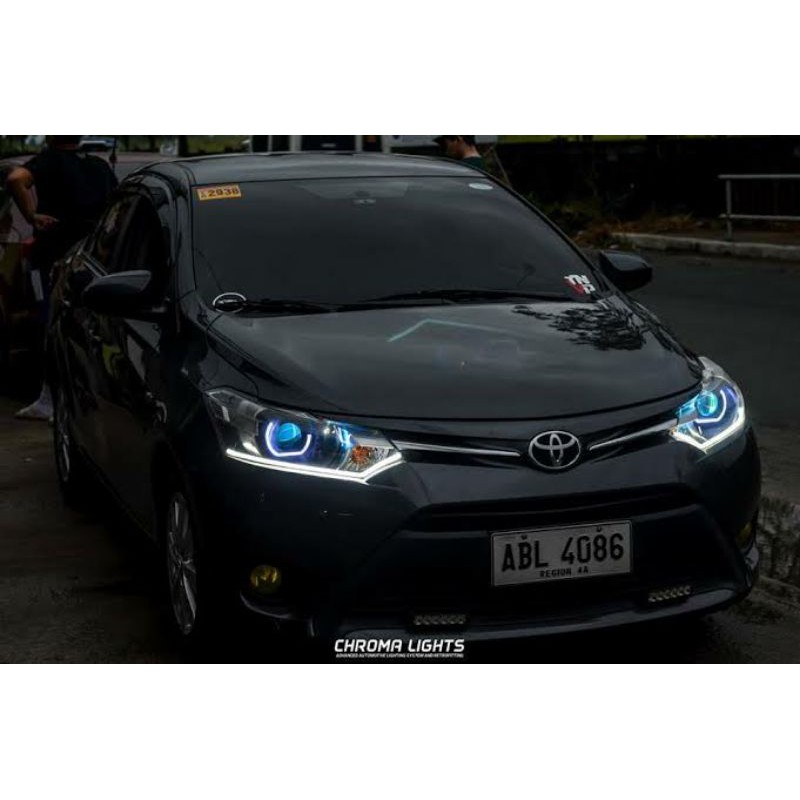 Jual headlamp vios limo gen 3 2014 custom projector angel eyes devil ...