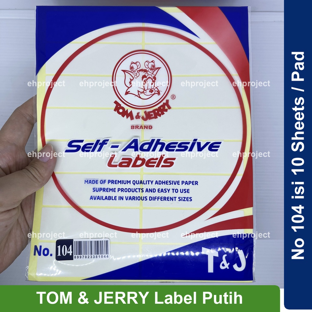 Jual TOM & JERRY Label Putih Paper Sticker Tom n Jerry Label Sticker | Shopee Indonesia