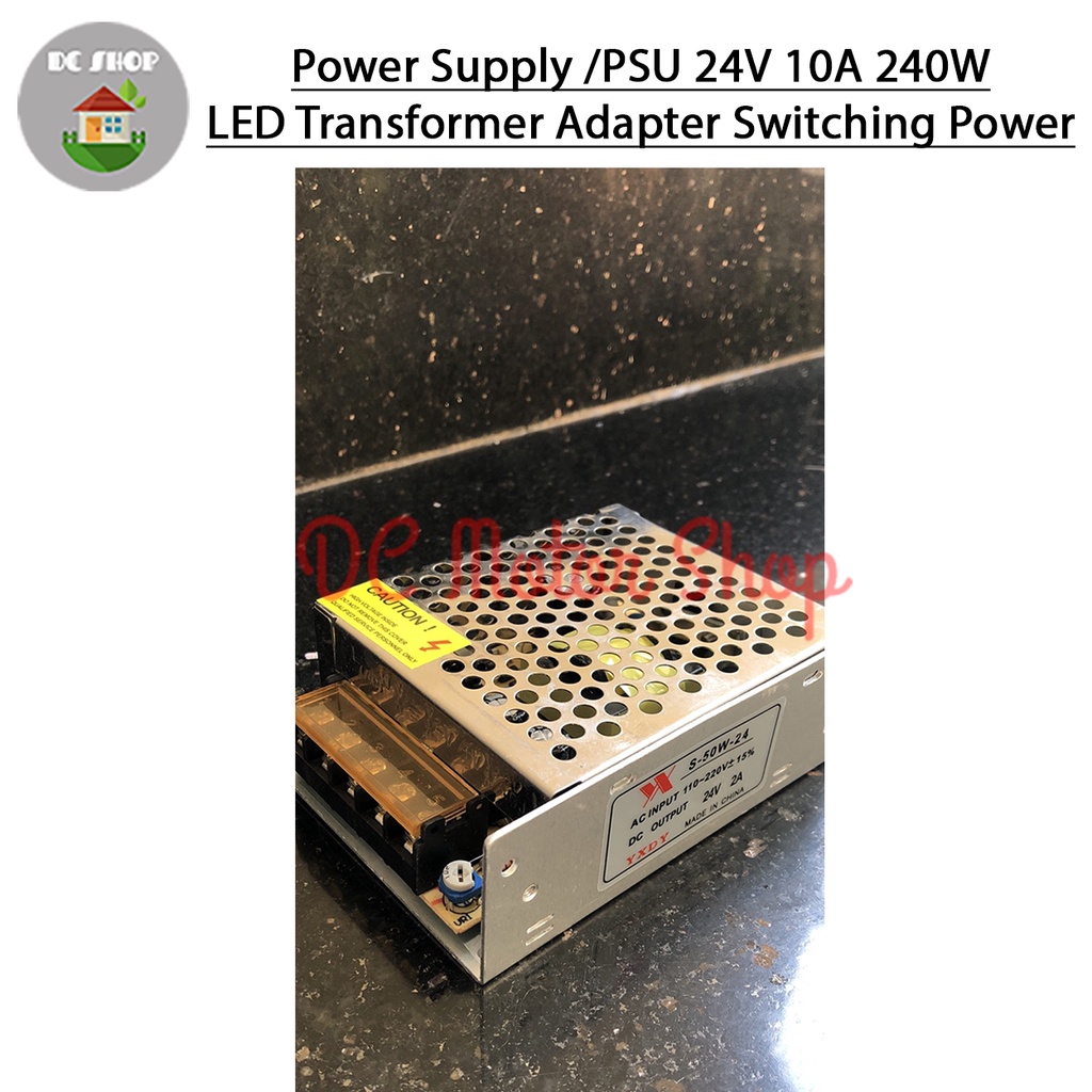 Jual Power Supply /PSU 24V 10A 240W LED Transformer Adapter Switching ...