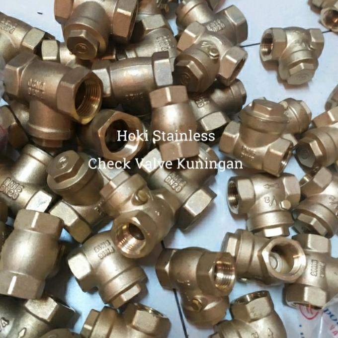 Jual Swing Check Valve Kuningan 11/2"inch / Klep Tabok Brass Kuningan ...