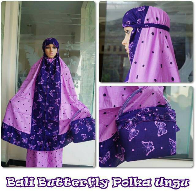 Jual MUKENA BALI BUTTERFLY POLKA (AB) | Shopee Indonesia
