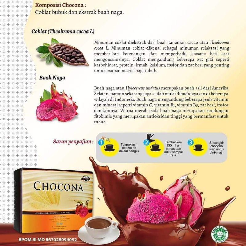 Jual Chocona HWI Original Minuman serbuk Rasa Coklat / Chocoa Drink ...