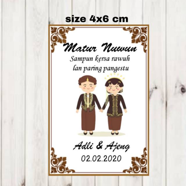 Jual Kartu tag souvenir adat jawa | Shopee Indonesia