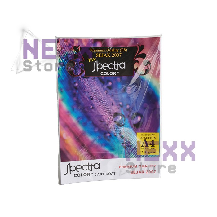Jual SPECTRA NICE Cast Coated Inkjet Paper Glossy A4 210 gsm | Shopee ...