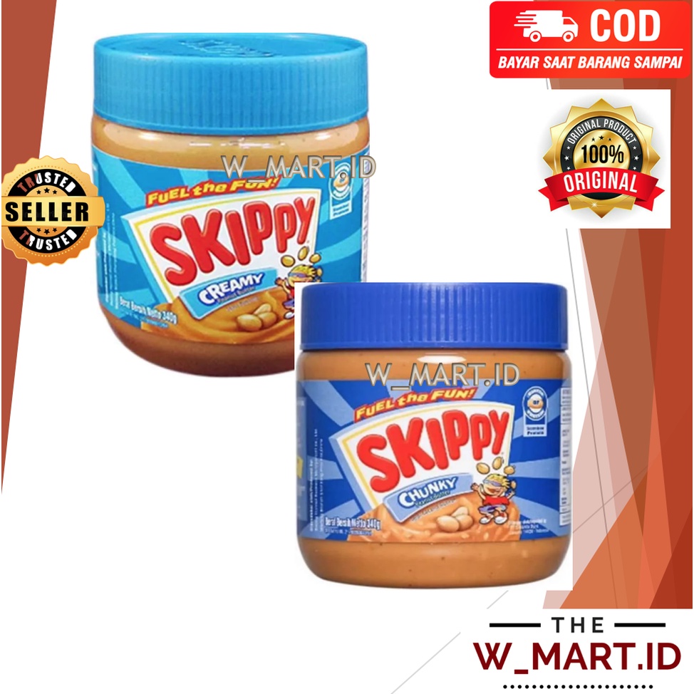 Jual SKIPPY CREAMY CHUNKY PEANUT BUTTER JAM SELAI KACANG 340 GR ...