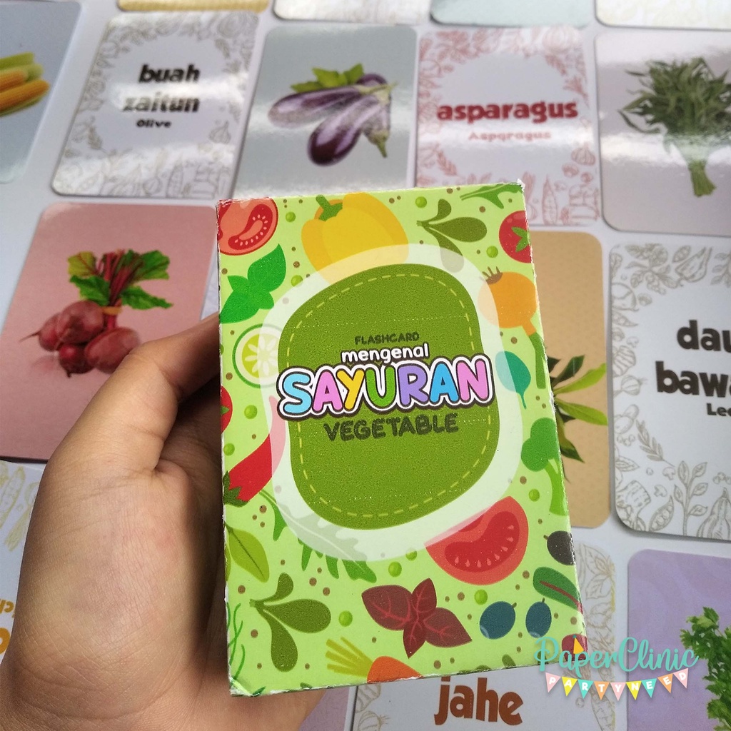 Jual Flash Card Edukasi Anak Tema Sayuran Wipe Clean | Shopee Indonesia