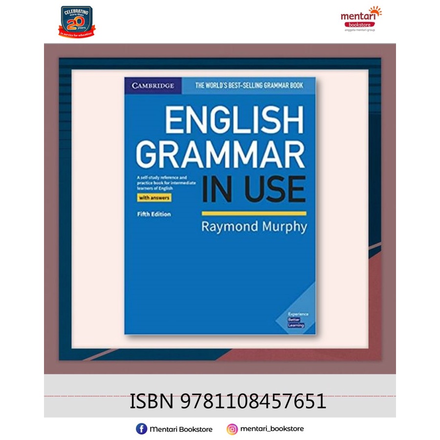 Jual English Grammar in Use Book with Answers Without E-Book 5th ...