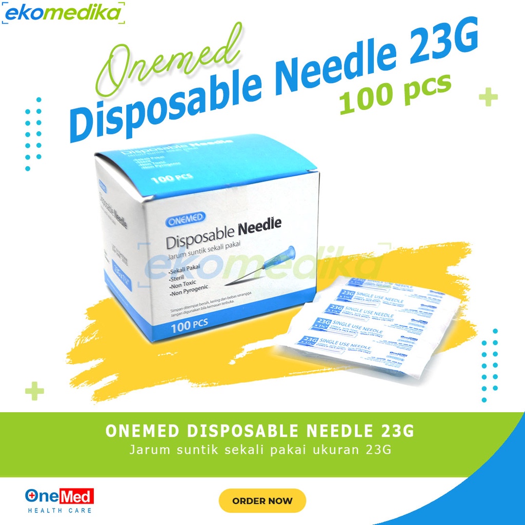 Jual ONEMED Disposable Needle 18g 23g 24g 25g 26g 27g 30g | Shopee Indonesia