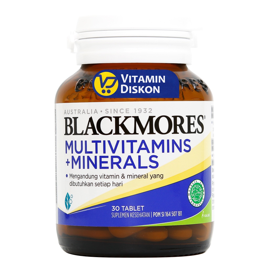 Jual Blackmores Multivitamins Plus Minerals BPOM Kalbe 30 Tab | Suplemen Vitamin Dan Mineral ...