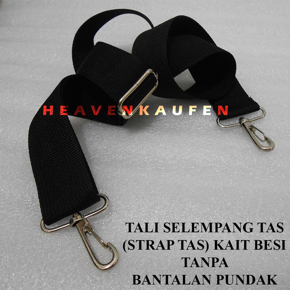 Jual Strap Tas Pria / Tali Selempang Tas Pria Hitam Kait Besi Silver 3 ...